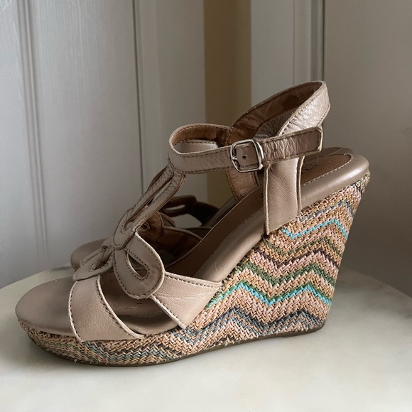 Eurosoft | Shoes | Eurosoft Sofft Paulette Beige Slingback Platform ...
